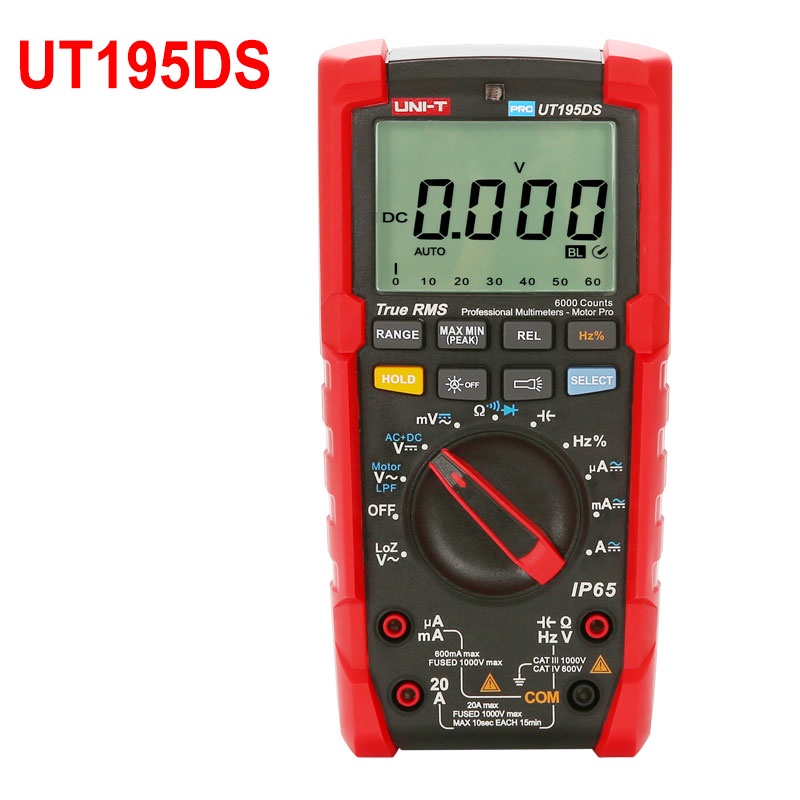 Uni-t UT195E UT195M UT195DS มัลติมิเตอร์ RMS ACV 750V 5kHz แบนด์วิดท์ IP65 คะแนน 2 เมตร กันตก ...