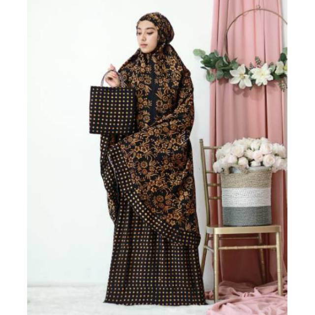 Mukenah Batik Alusan ซูเปอร์พรีเมี่ยม | Shopee Thailand