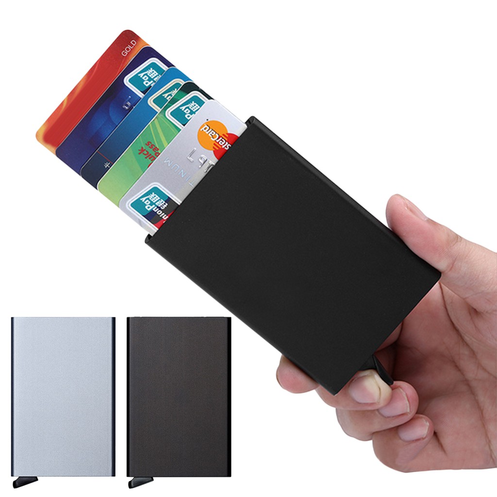 ที่ใส่ของที่เก็บบัตร Unisex Alloy Bank ID บัตรเครดิตกรณีนามบัตรกระเป๋า ...