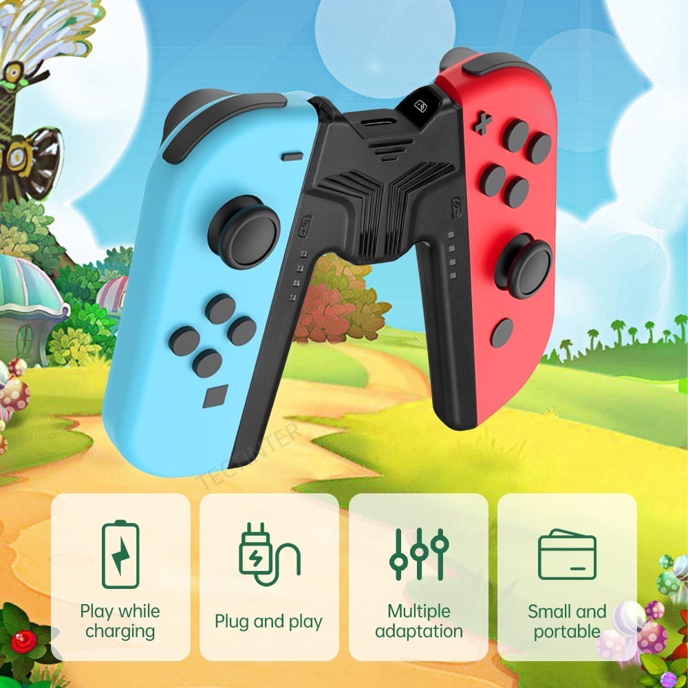แท่นชาร์จ Grip ใช้งานร่วมกับ Nintendo Switch Controller Type-C Charger ...
