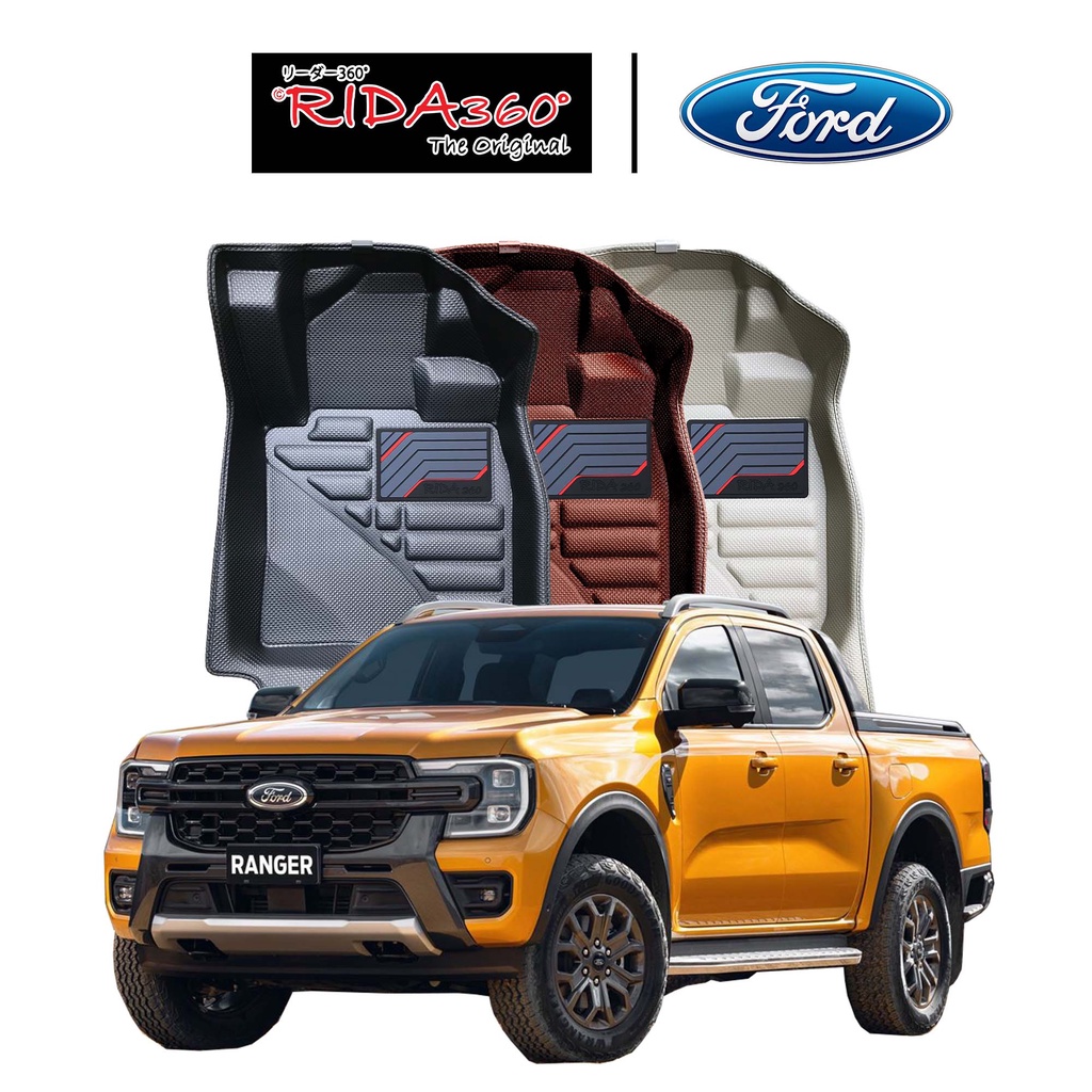 พรมรถยนต์ ford ranger (4ประตู) 2022 - NOW RIDA360 พรมขึ้นรูปไร้รอยต่อ ...