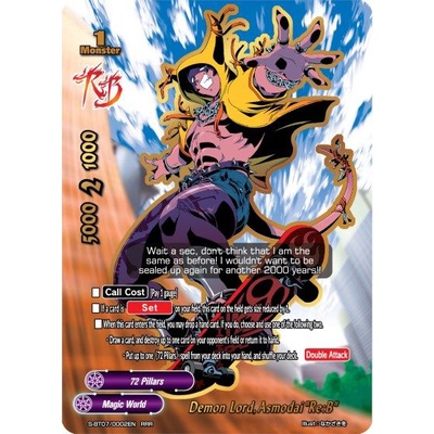 English Buddyfight Demon Lord, Asmodi "Re:B" S-BT07/0002EN (RRR) FOIL | Shopee Thailand