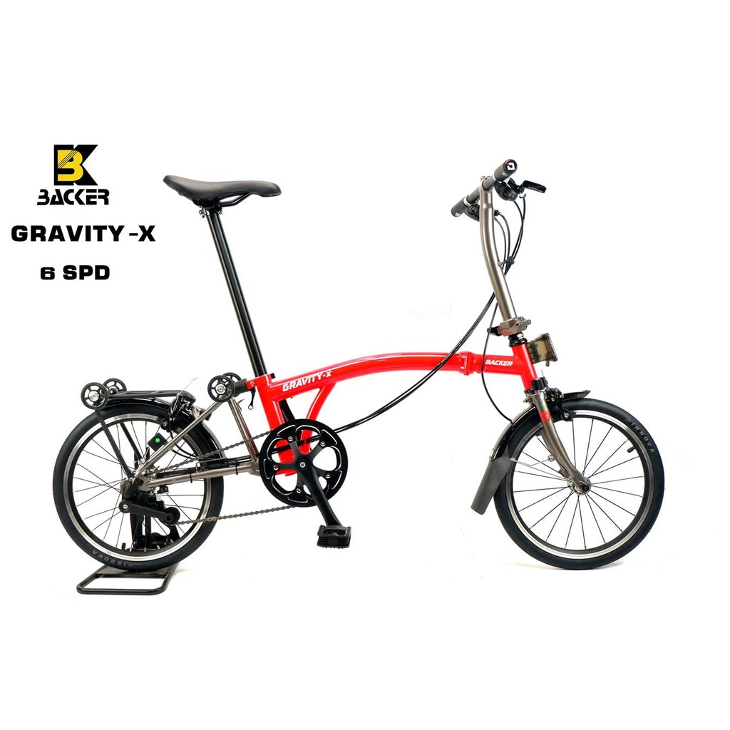 จักรยาน จักรยานพับ 16 นิ้ว Backer Gravity-X 6 Speeds | Shopee Thailand