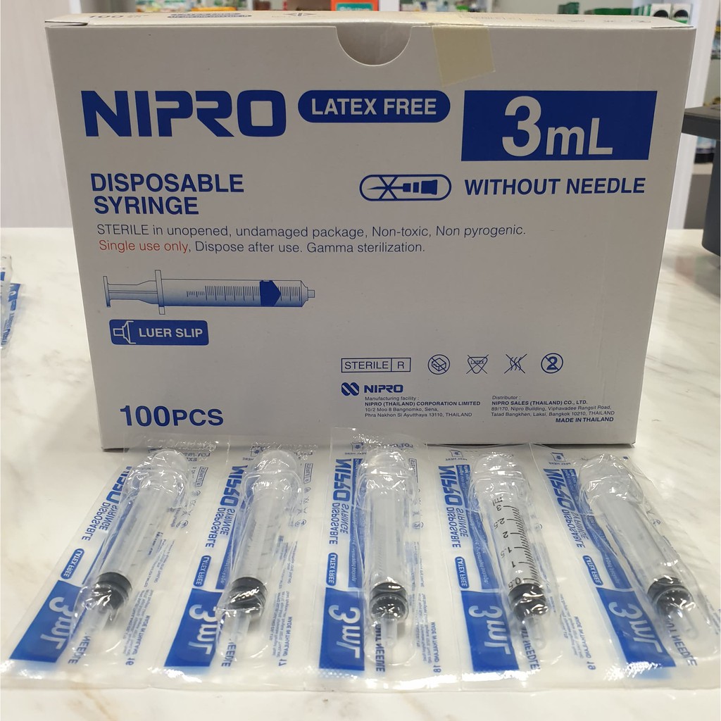 Syringe Nipro กระบอกฉีดยา 3ml | Shopee Thailand