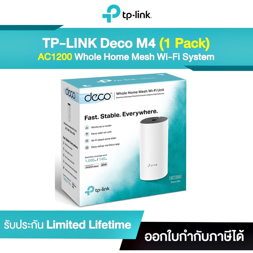 TP-LINK Deco M4 (1-PACK) AC1200 Whole Home Mesh Wi-Fi System | Shopee ...