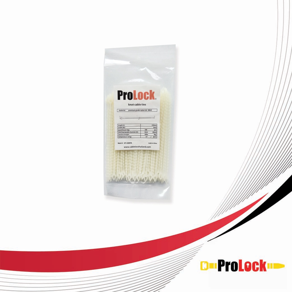 ProLock เคเบิ้ลไทร์ปุ่มปลดล็อคได้ 6 นิ้ว (สีดำ / สีขาว) | Shopee Thailand