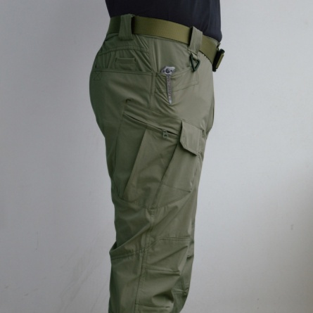 ZITY IX7 กางเกงคาร์โก้ผู้ชาย กางเกงยุทธวิธีหลายกระเป๋า ผ้าทนต่อการขัดถูกันน้ำป้องกันคราบต่อต้าน ...