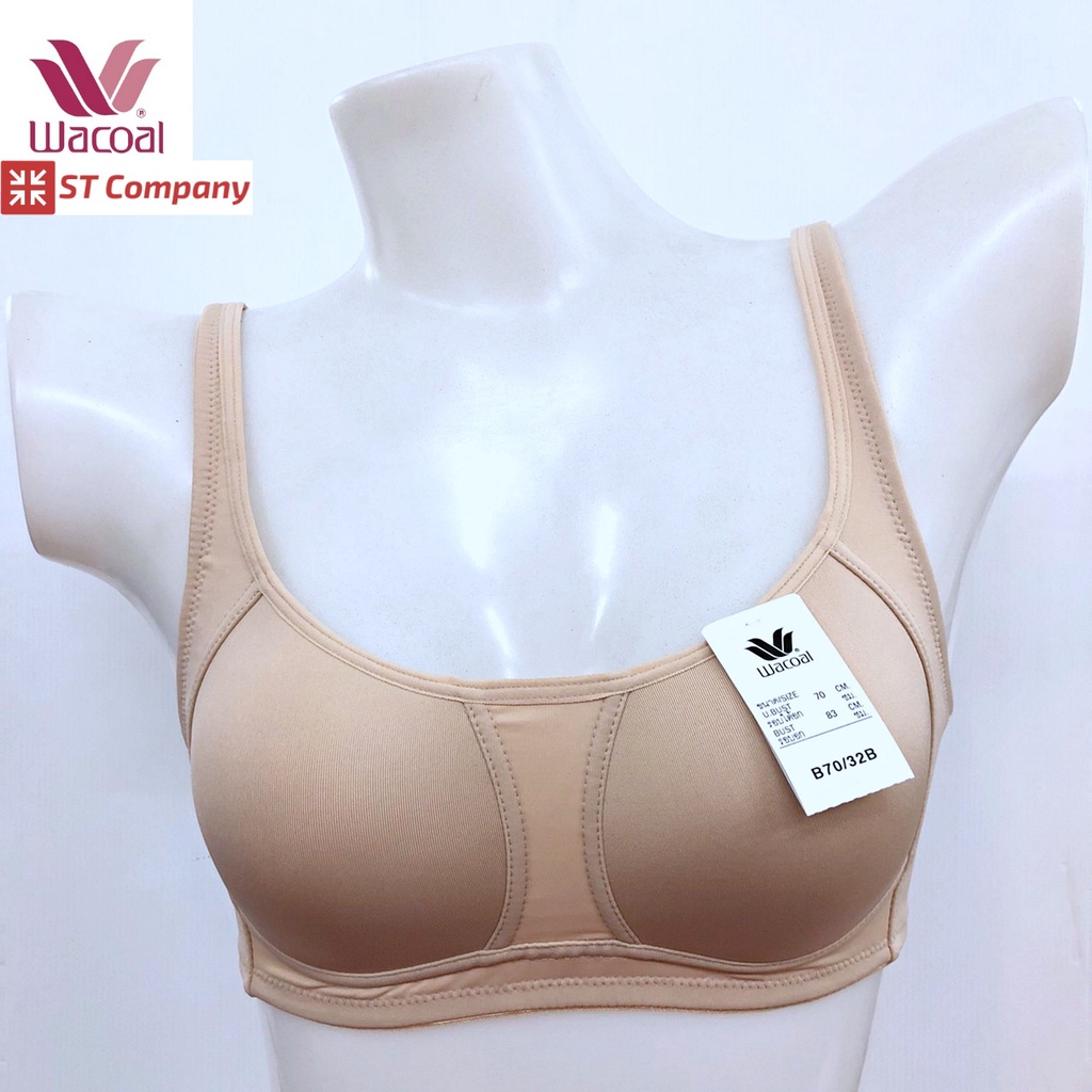 Wacoal Basic Bra ชุดชั้นใน ไม่มีโครง เสริมฟองบาง สีเนื้อ (NN) รุ่น WB9M40 (WB9M33 รหัสเก่า ...