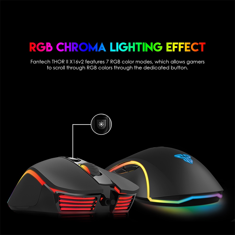 FANTECH X16 V2 THOR II Optical Macro Key RGB Gaming Mouse เมาส์เกมมิ่ง ...