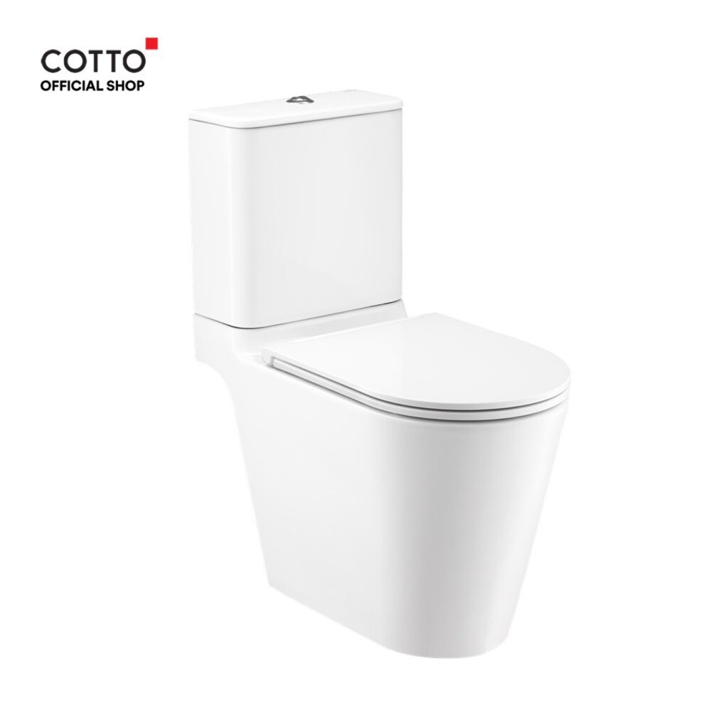 COTTO สุขภัณฑ์แบบสองชิ้น รุ่น C125317 Simply Connect 3/4.5L พร้อมสาร ...