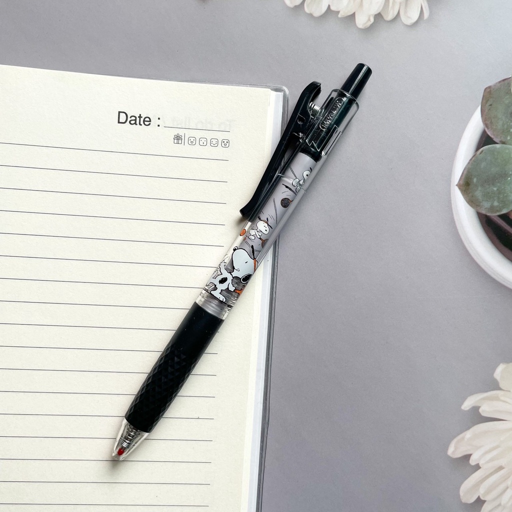 M&G ปากกาเจลแบบกด ลาย สนูปปี้ (Snoopy) 0.5 mm รุ่น J9006 รุ่นหมึกแห้ง ...