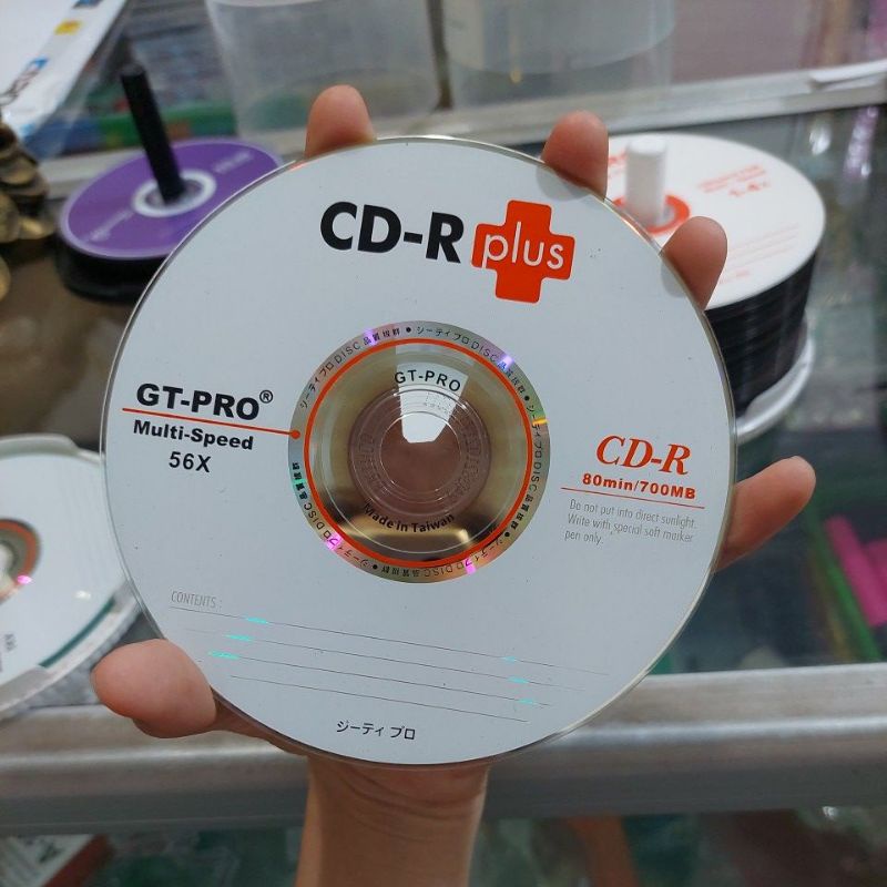 แผ่น CD R CD RW DVD R DVD RW Brand GT PRO | Shopee Thailand