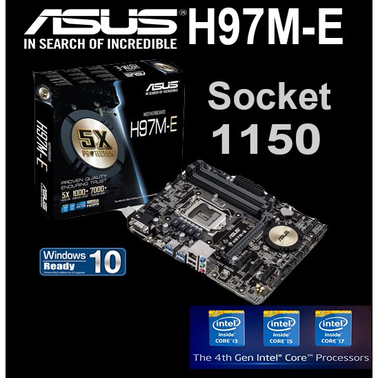 Mainboard INTEL ASUS H97M-E (Socket 1150) มือสอง พร้อมส่ง แพ็คดีมาก ...