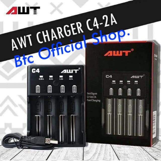 เครื่องชาร์จ/ที่ชาร์จ AWT C4 (ของแท้) (ไม่รวมถ่าน) #usb charger. (ไม่ ...
