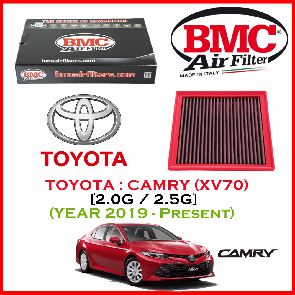 BMC Airfilters® (ITALY)🇮🇹 กรองอากาศแต่ง สำหรับ Toyota : NEW Camry (XV70) 2.0G/2.5G (2019-now ...