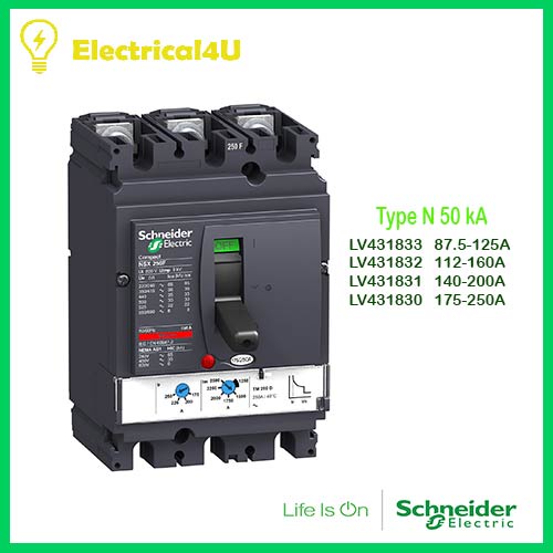 Schneider Electric LV431833-LV431830 Compact NSX (3P) ติดตั้งพร้อม (TM ...