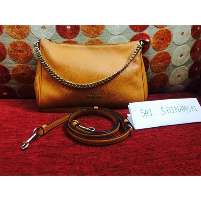 coach carrier crossbody in pebble leather (coach f36666) | Shopee Thailand