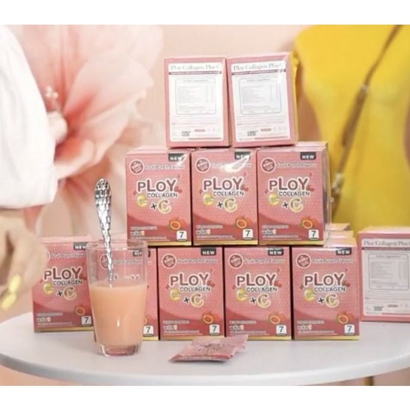 ploy collagen คอลลาเจนแบบชง รสพั้นซ์ 1กล่องมี7ซอล | Shopee Thailand