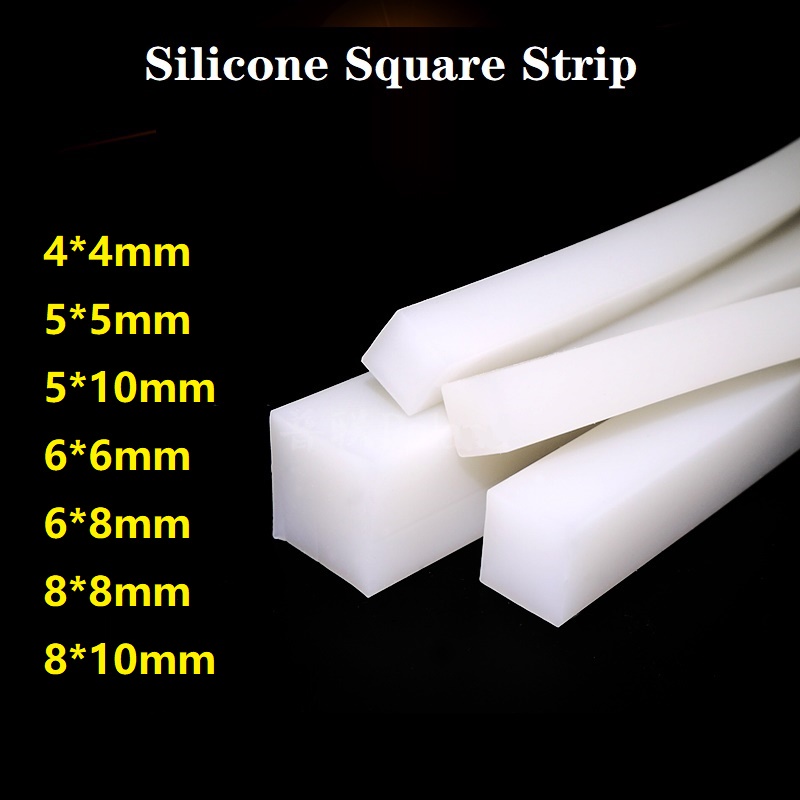 2เมตร ความกว้าง 4 5 6 8 มม. Silicone Square Strip แถบซิลิโคน ...