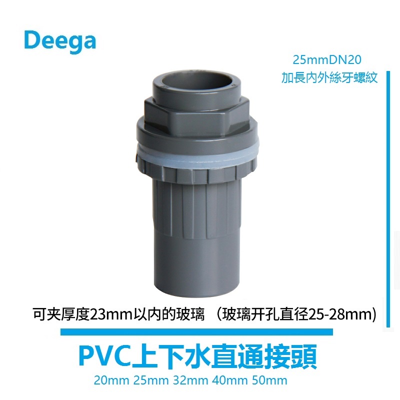 Deega ข้อต่อท่อน้ําล้น PVC พลาสติก ตัวบน ตัวล่าง สีเทา 4 จุด 20 มม. 6 ...