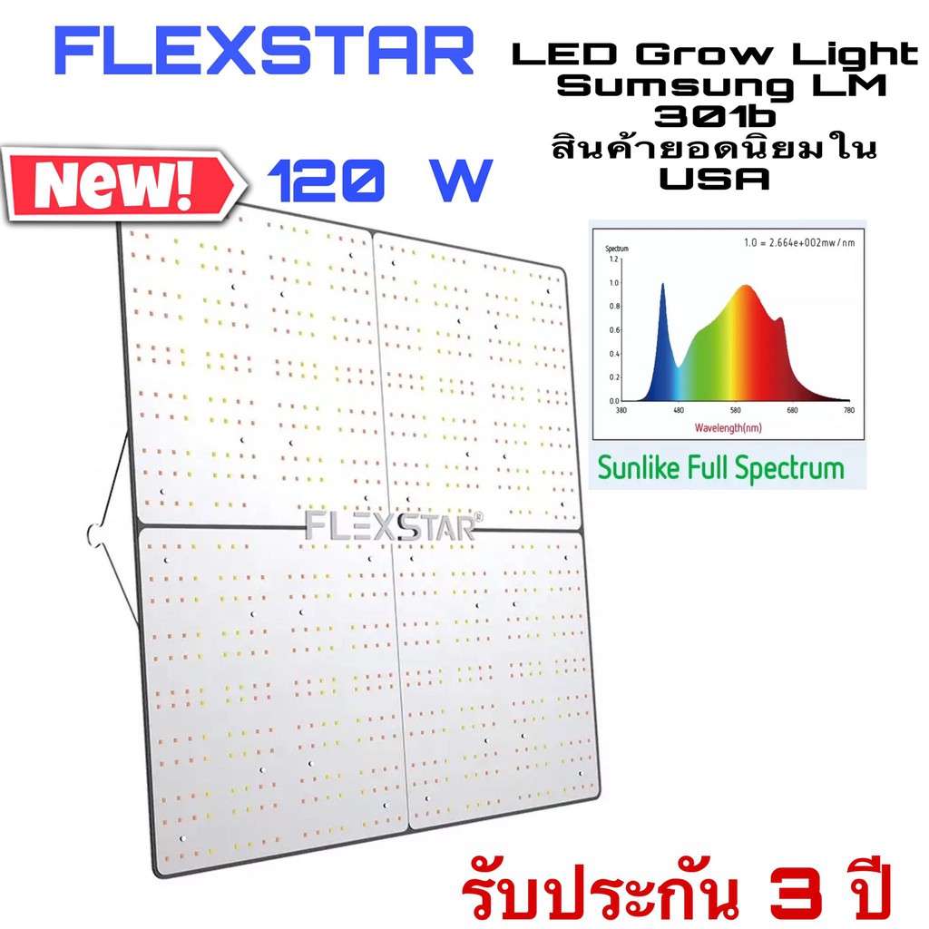 (พร้อมส่ง) ไฟปลูกต้นไม้ FLEXSTAR 120W LED GROW LIGHT ไฟปลูกต้นไม้ ...