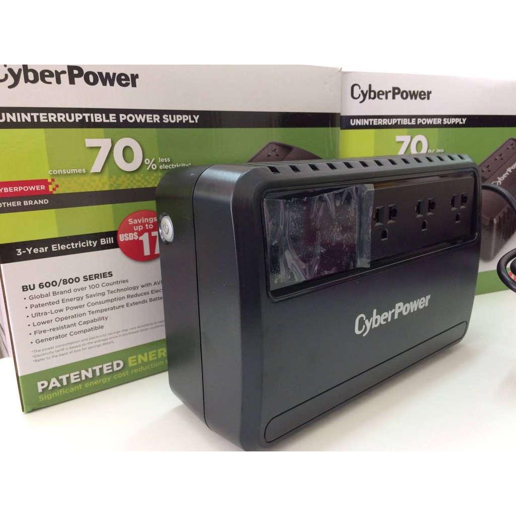 เครื่องสำรองไฟ Cyberpower UPS BU800E-AS 800VA/480W สเปกงานราชการ ( iCT ...