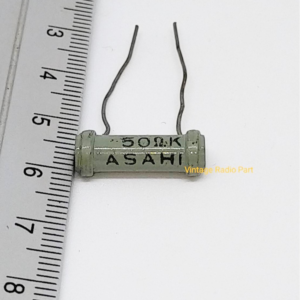 50 Ohm 1/2W vintage resistor brand ASAHI made in japan มีใช้ใน ...