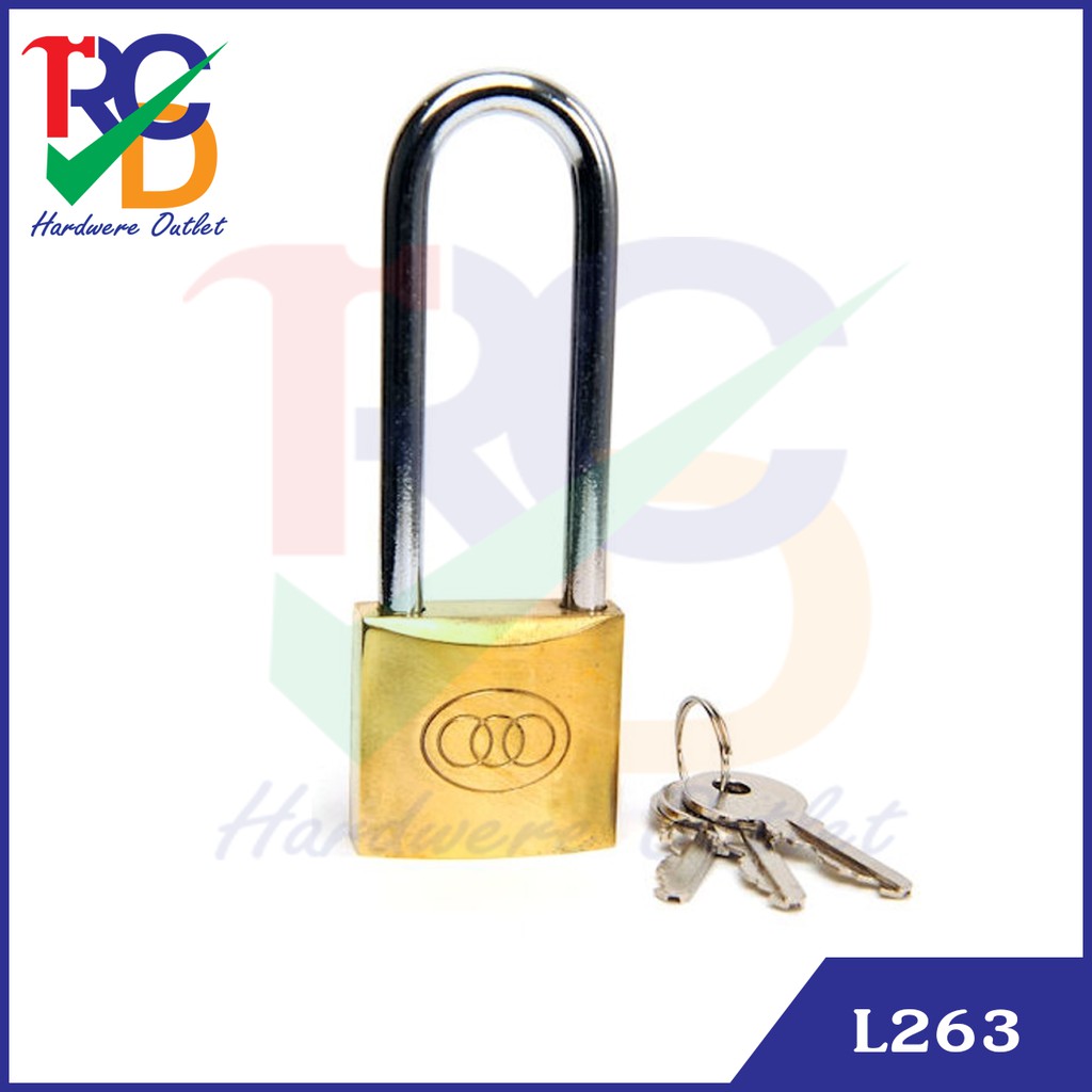 แม่กุญแจ ยี่ห้อ "3 ห่วง" (No.L262)(No.L263) (No.L264)(No.L265) คอยาว ขนาด 38-50mm. | Shopee Thailand