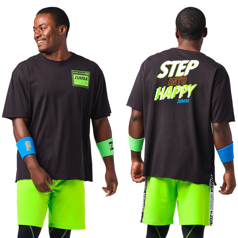 Zumba Wear : Step Into Happy Tee (เสื้อยืดออกกำลังกายซุมบ้า) | Shopee ...