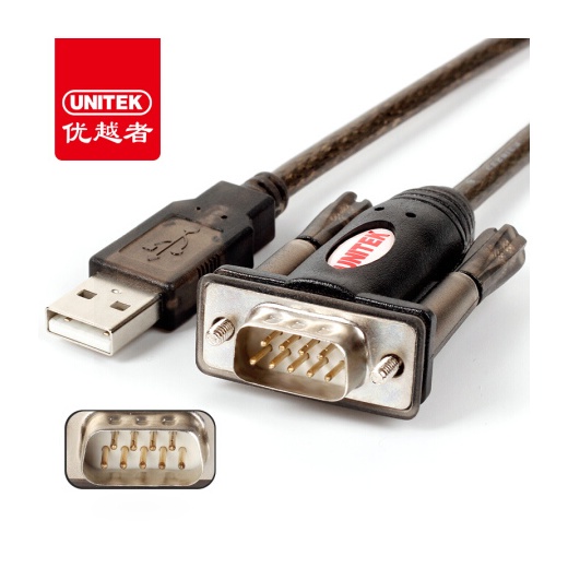 สาย usb to serial Unitek Y-105 USB to RS232 Serial DB9 Com Port Cable 1.5M (Black) | Shopee Thailand