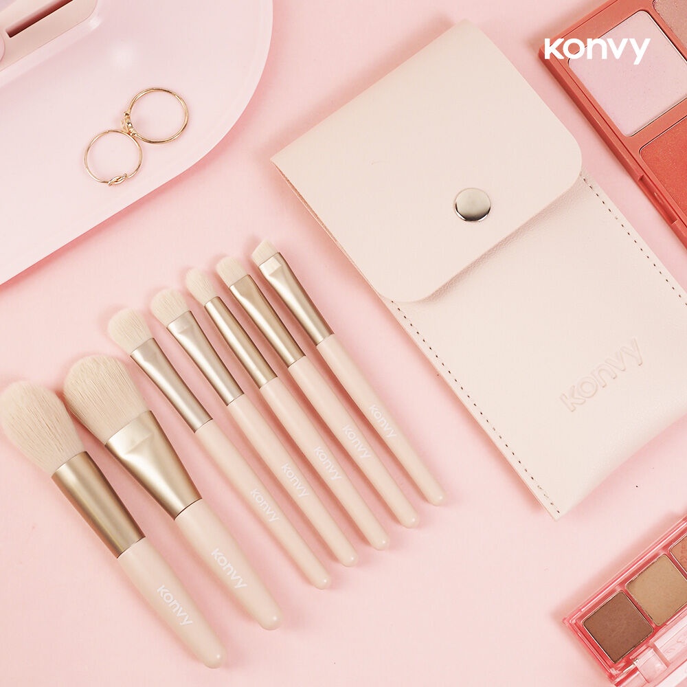 Konvy Novice Portable Makeup Brush Set #Pink [7pcs] คอนวี่ เซทแปรง ...