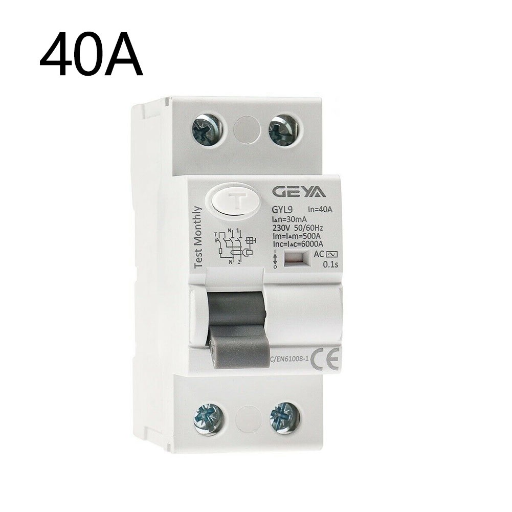1PC ELCB Circuit Breaker 2Pole 25/40/63Amp 30mA AC-Type RCCB Leakage ...