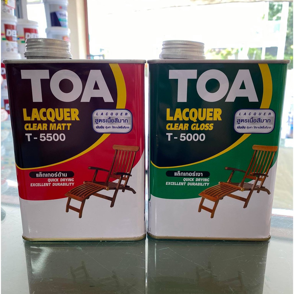 TOA T-5000 และ T-5500 ทีโอเอ แลคเกอร์เงาใสและแลคเกอร์ด้าน ขนาด 0.946 ลิตร หรือ 1/4 แกลลอน ...