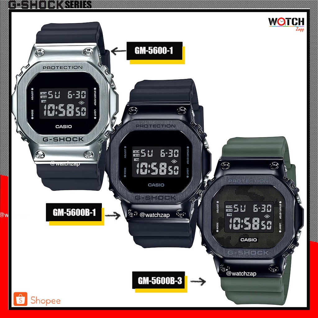 นาฬิกา Casio G-Shock GM-5600 Series (Steel ) GM-5600B-1 GW-5600B-3 ประกัน CMG | Shopee Thailand