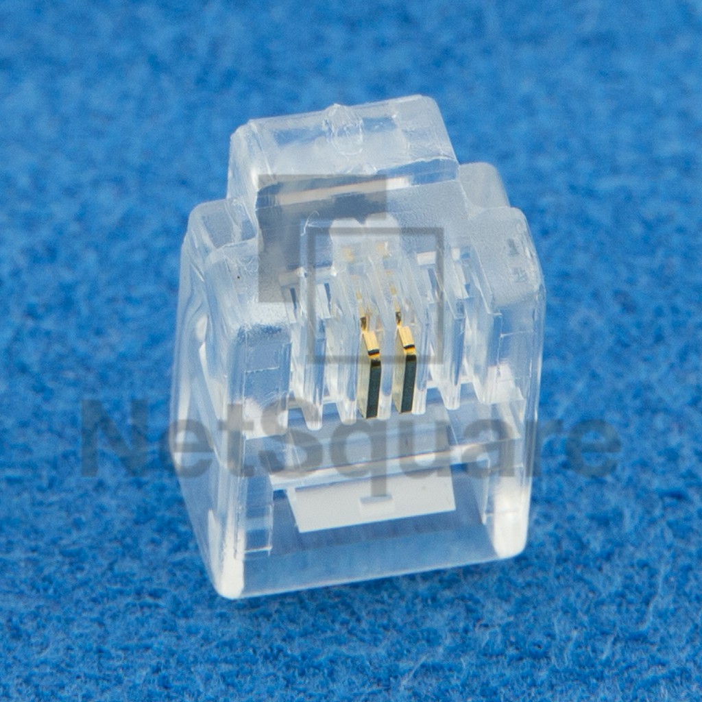 หัวโทรศัพท์ 6P2C RJ11 4pin Modular jack for telephone | Shopee Thailand