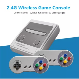 JY02 เกมคอนโซลวิดีโอเกมครอบครัว 577เกม ไร้สาย พร้อม 2จอย Wireless 2 ...