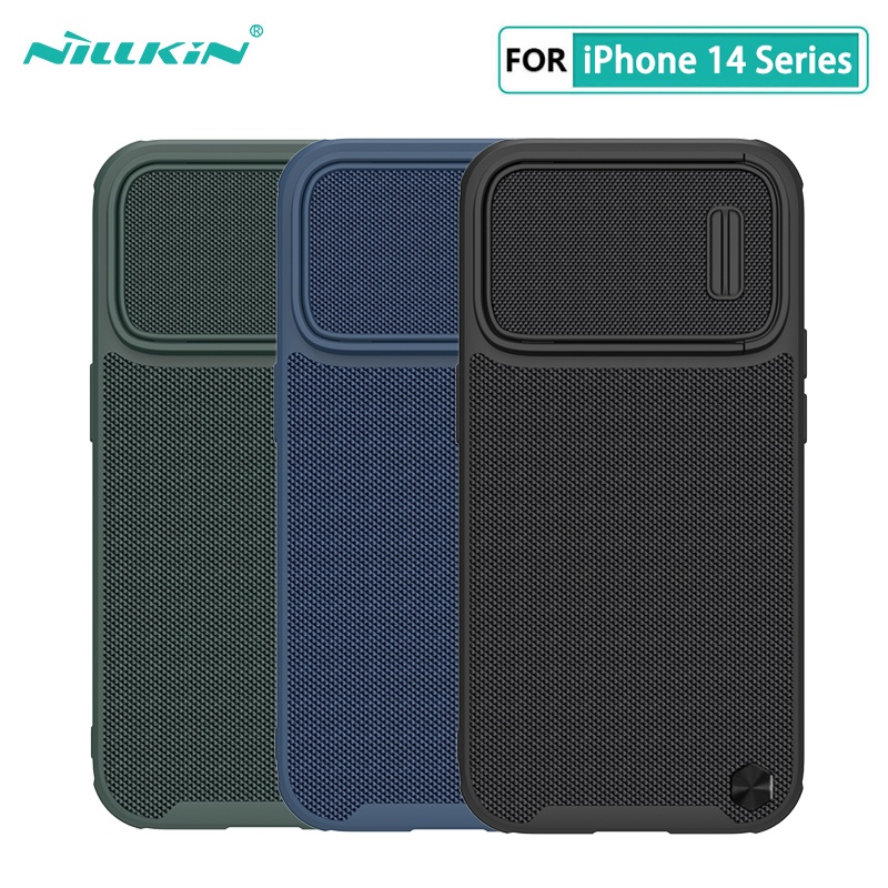 iPhone 14 Pro Max เคส Nillkin Textured S เส้นใยไนลอน สไลด์เลนส์ฝาหลังเค ...
