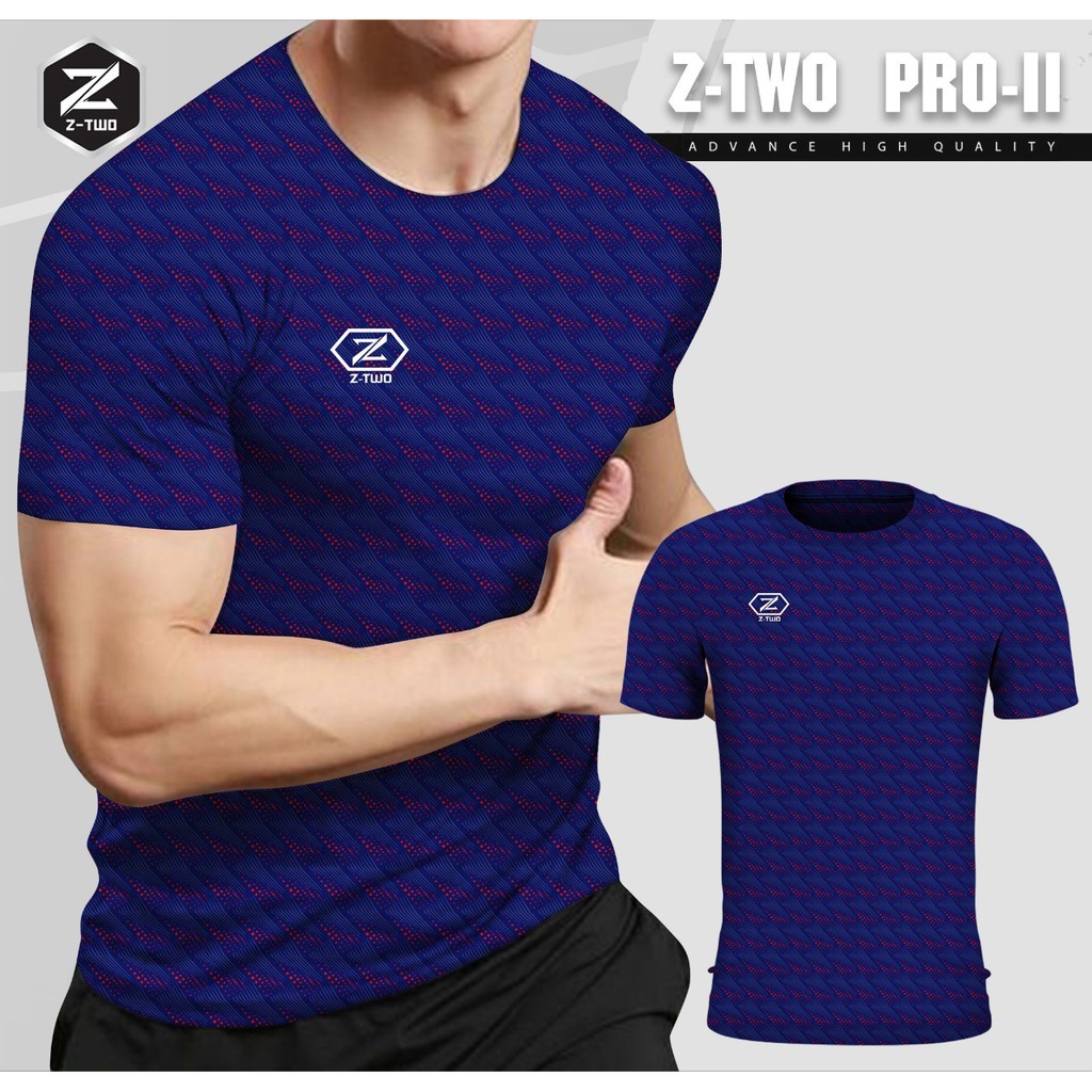 Ztwo-Pro2 เสื้อกีฬา คอกลม แขนสั้น เนื้อผ้า Micro-Polyester 100% (Ztwo ...
