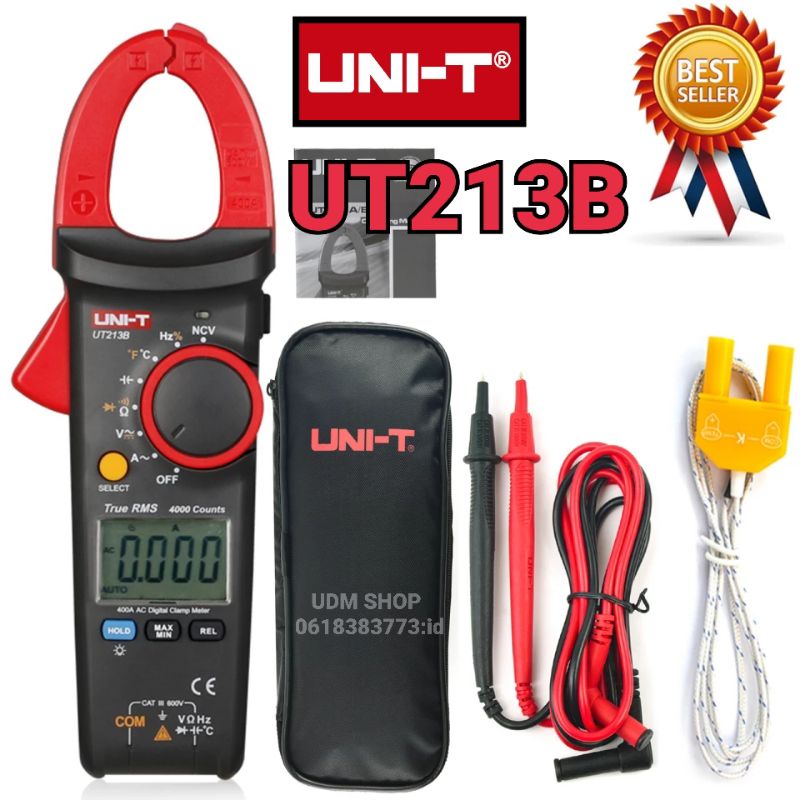 คลิปแอมป์ UNI-T UT213B Digital Clamp multimeter digital แคล้มป์แอมป์ มัลติมิเตอร์ดิจิตอล มิเตอร์ ...