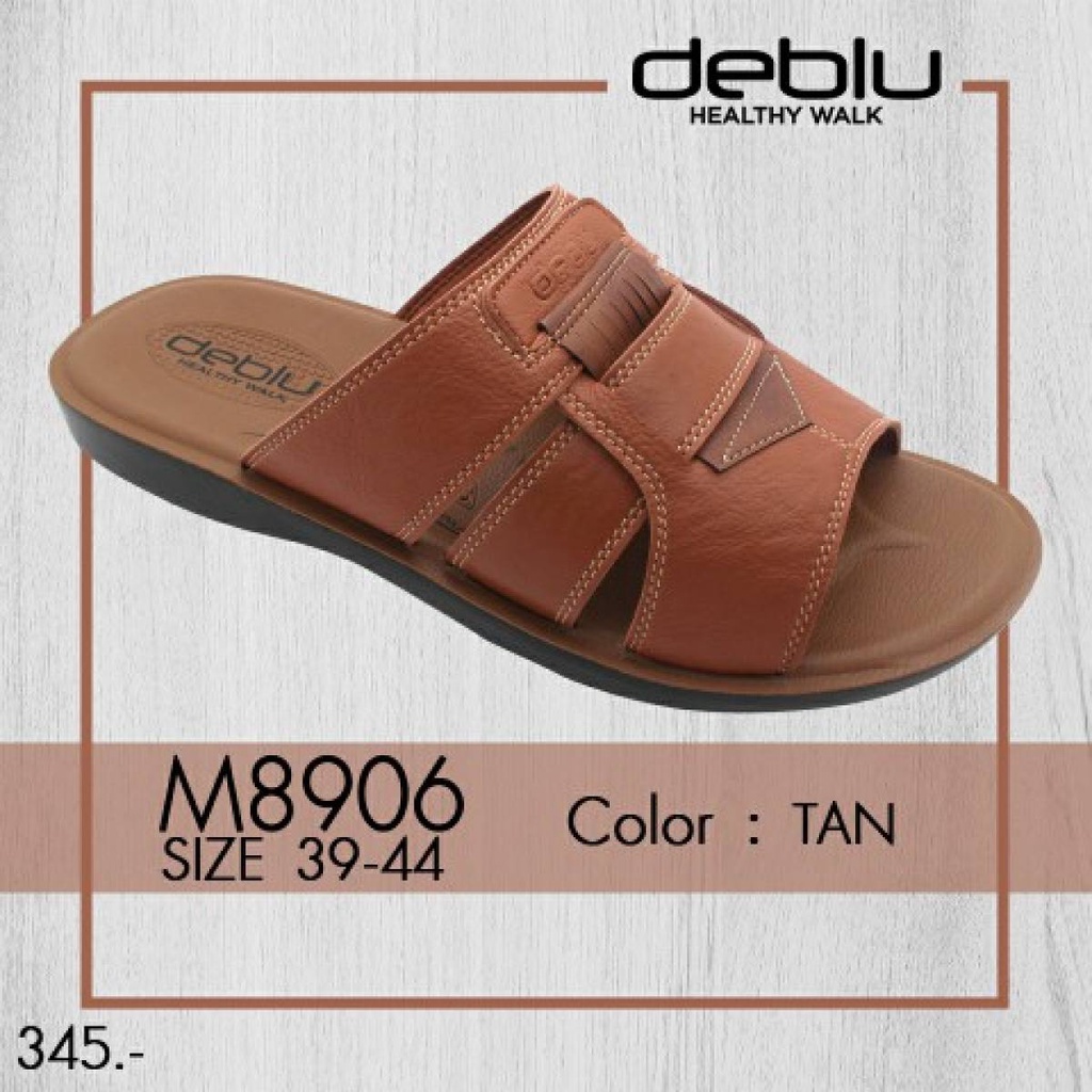 M8906 รองเท้าแตะ ชาย แบบสวม แบบหนีบ deblu เดอบลู นุ่มนิ่ม เพื่อสุขภาพ น้ำหนักเบา ของแท้ 100% ...