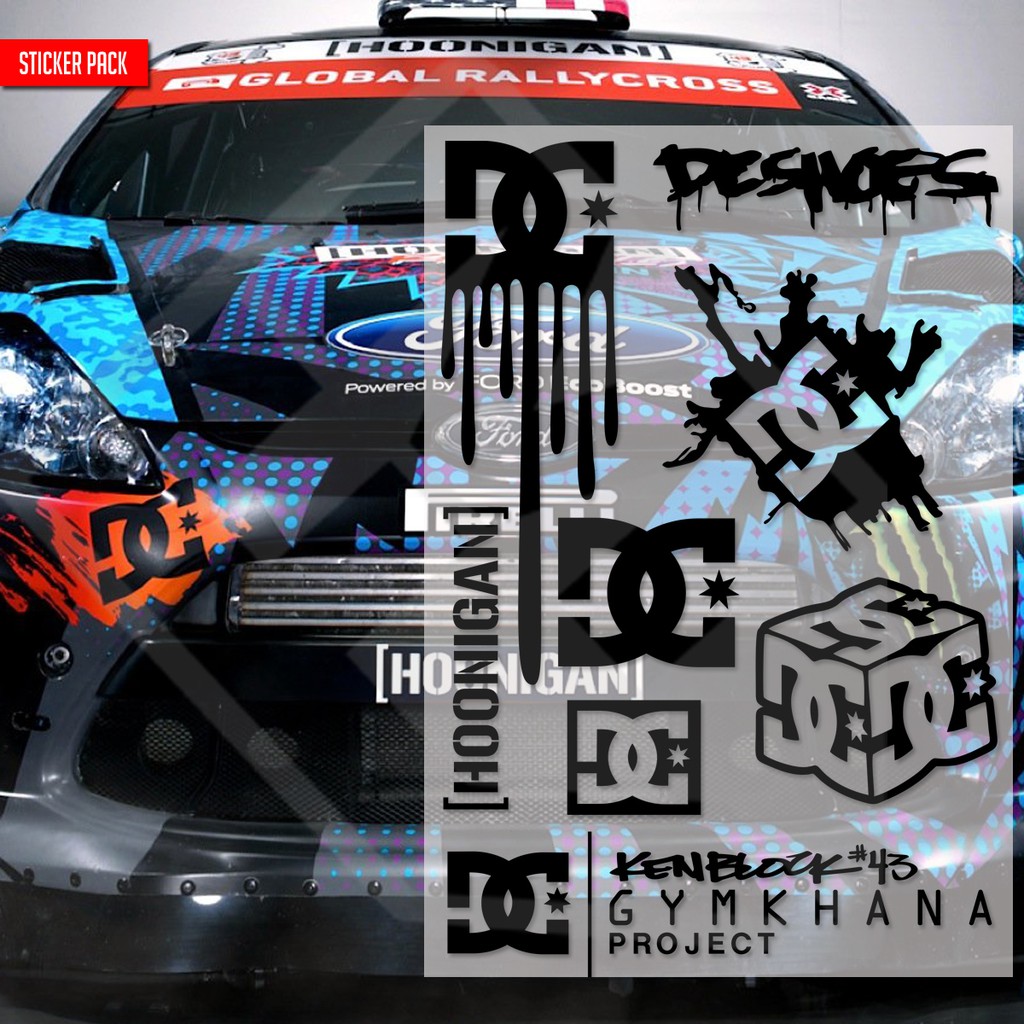 สติ๊กเกอร์แพ็ค DC Ken Block หมวกกันน็อคมอเตอร์ไซค์รถยนต์ Kyt Aerox Nmax ...