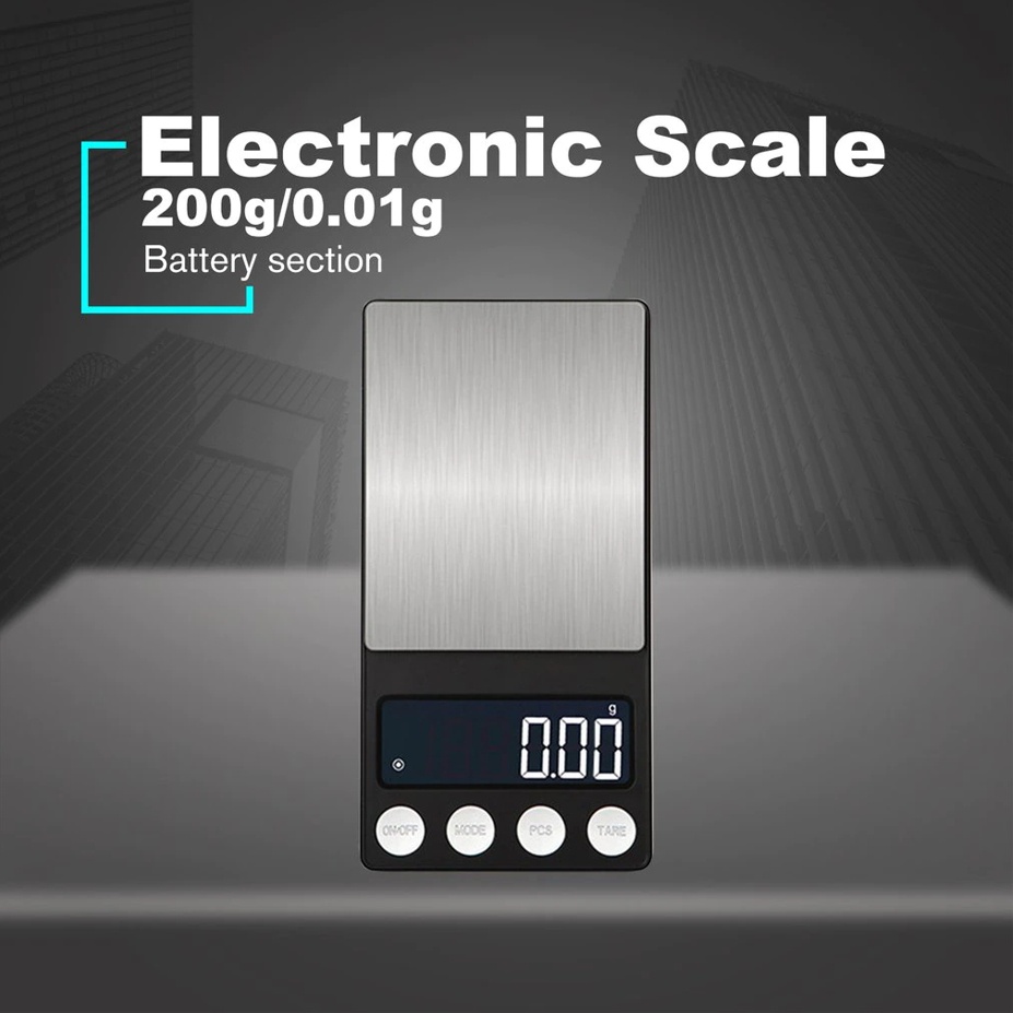 ตาชั่ง ตาชั่งพกพา 1kg/0.1g 500g/0.01g 200g/0.01g Digital LCD Electronic Kitchen Scale Food Scale ...