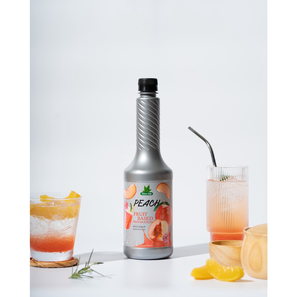 Nature Taste Peach Puree น้ำผลไม้เข้มข้นฟรุตเบสพรีเพอเรชั่น เพียวเร่ รส ...