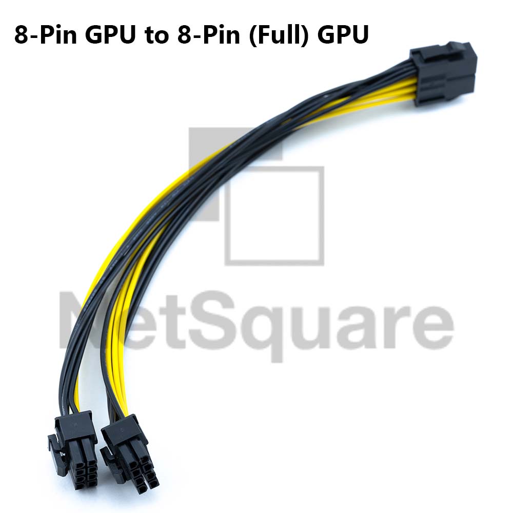 8-Pin GPU Female to Dual 8-Pin (6+2) GPU Male PCIe Power Supply Cable ...