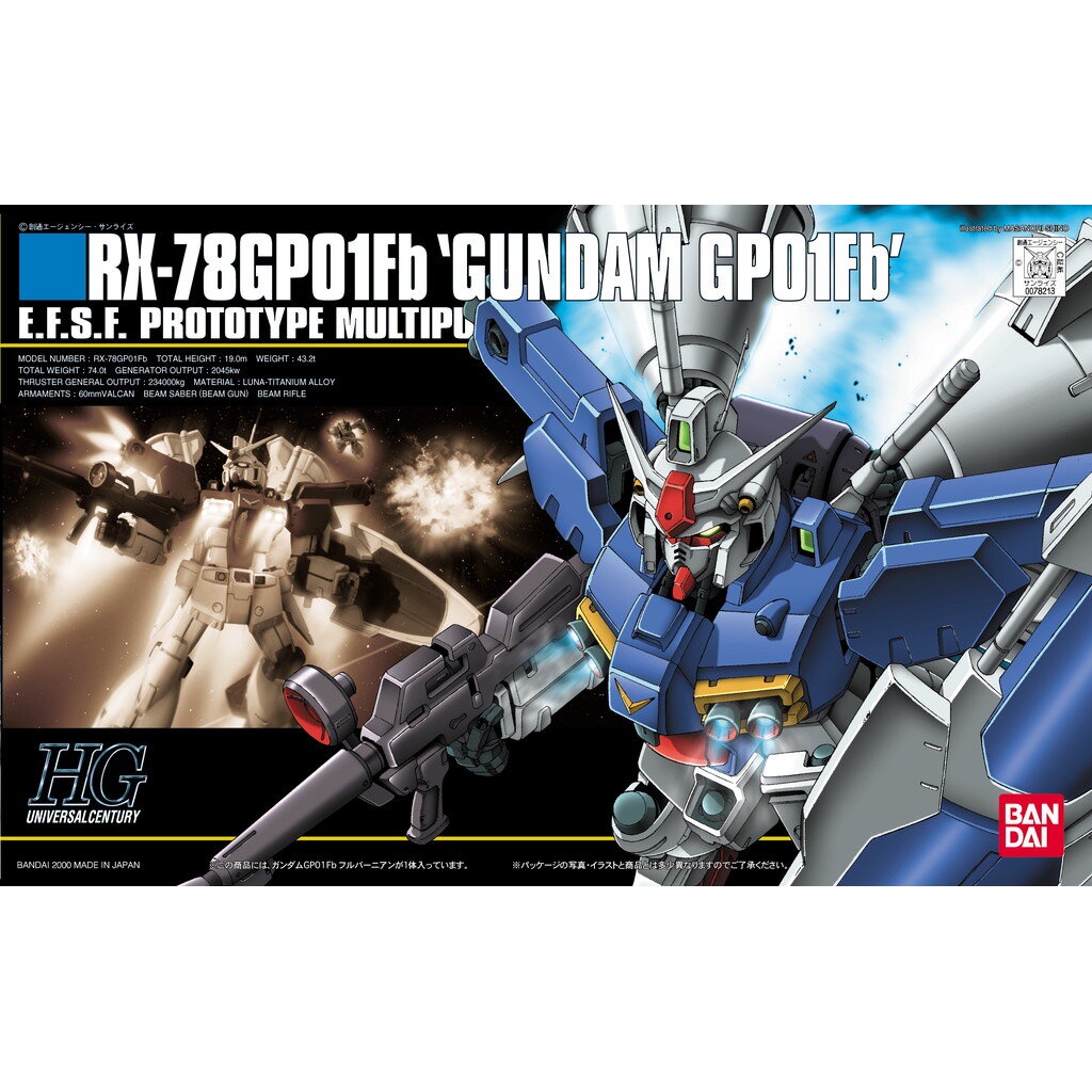 Bandai HG 1/144 RX-78GP01FB GUNDAM GP01FB 4573102603920 C4 | Shopee ...