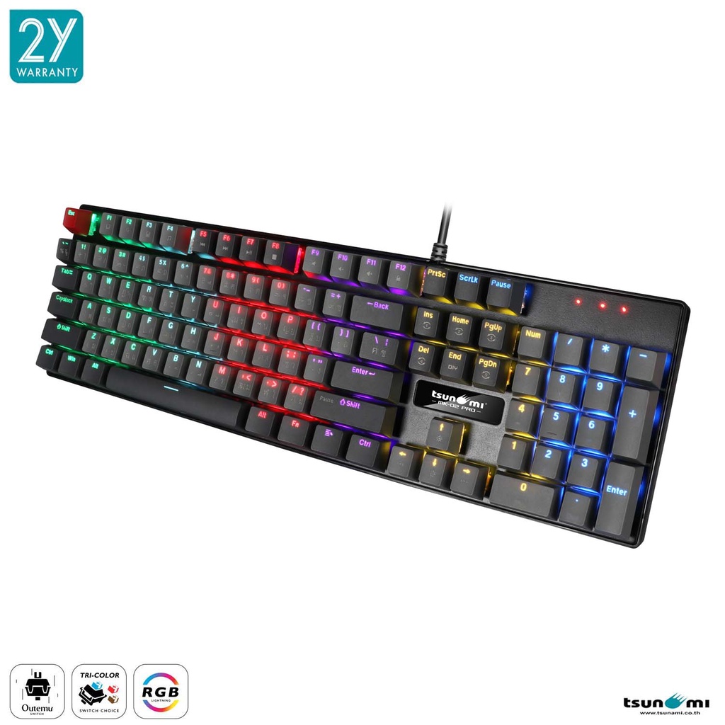 Tsunami Outemu MK-02 Pro 104 Keys 100% Mechanical Gaming Keyboard Blue ...