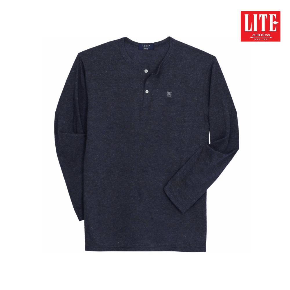 ARROW LITE T-Shirt เสื้อแขนยาว คอกลม ผ้า TC (ผ้าบาง) สีน้ำเงิน แพ็ค 1 ...