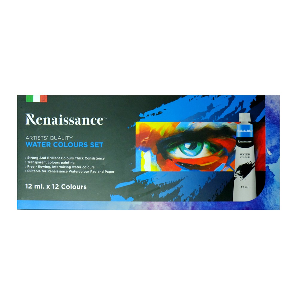 สีน้ำ 12/24 สี 12ml ตรา Renaissance Water Colours Set | Shopee Thailand
