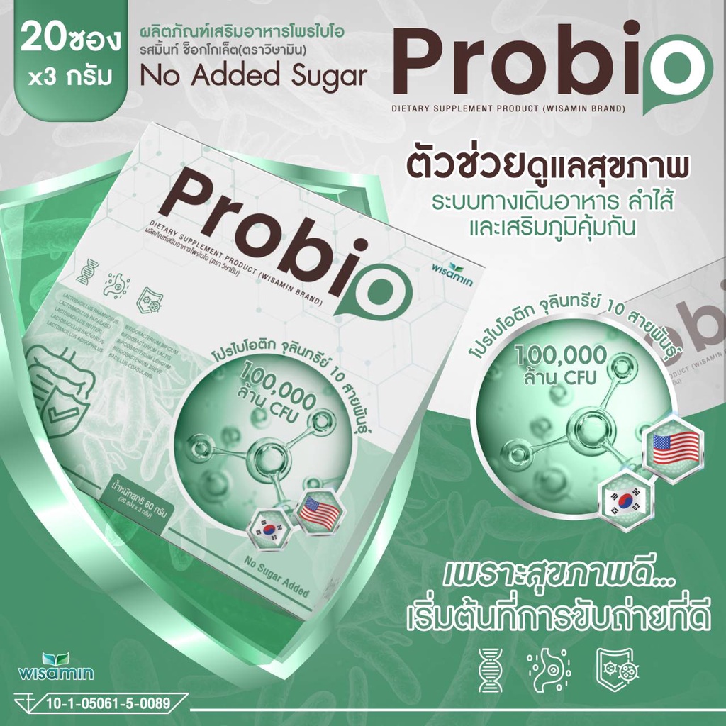 ซื้อ 1แถม 1- ((แพค2 กล่อง 40 ซอง)) Pro bio โพร-ไบโอ จุลินทรีย์ 10 สาย ...