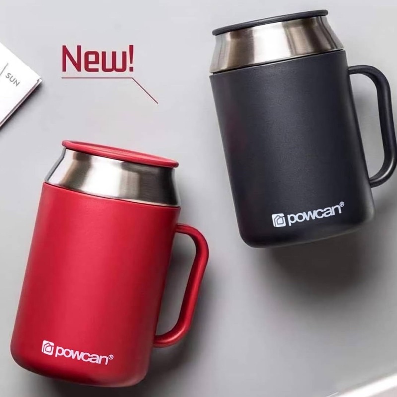 Powcan stainless steel mug แก้วน้ำสแตนเลสหูจับ (420ml-Powcan) | Shopee ...